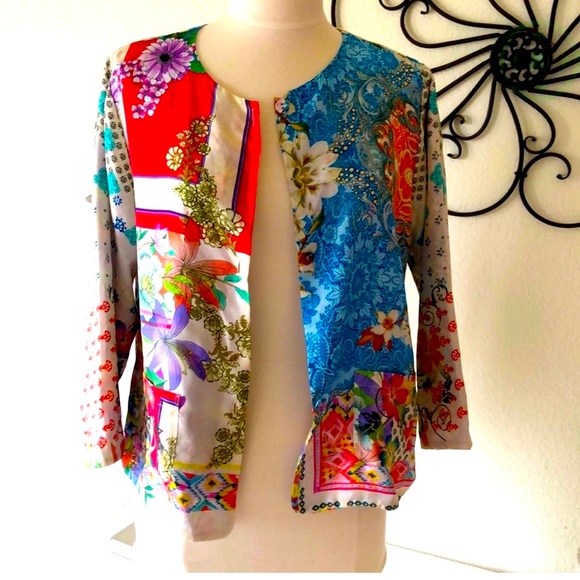 Johnny Was | Jackets & Coats | Johnny Was Silk Reversible Kimono Wdual ...